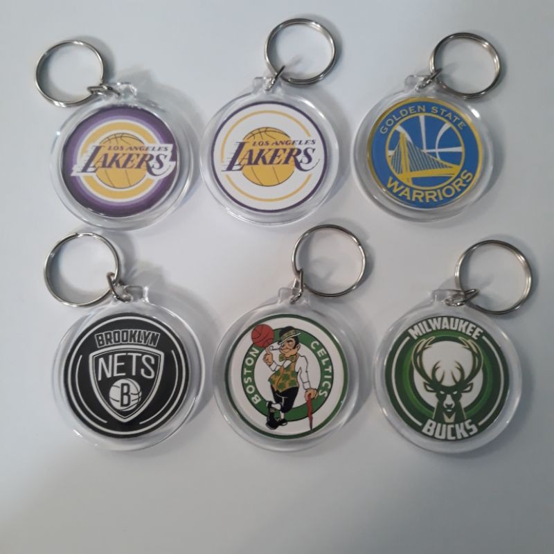 NBA TEAM LOGO ACRYLIC KEYCHAINS (round) | Shopee Philippines