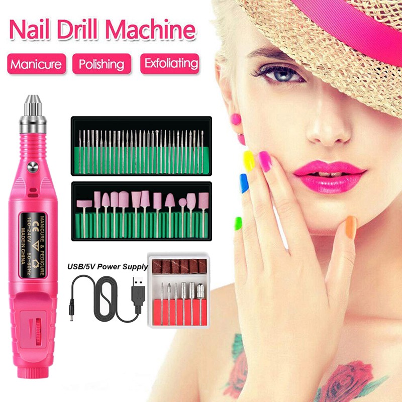 Electric Nail Drill,Electric Nail File,Acrylic Nail Tools,Portable ...