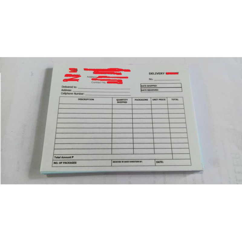 2 pads customized delivery receipt. non tin | Shopee Philippines