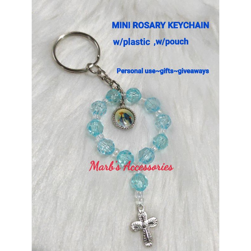 2 PCS MINI ROSARY KEYCHAIN FOR SOUVENIR | Shopee Philippines