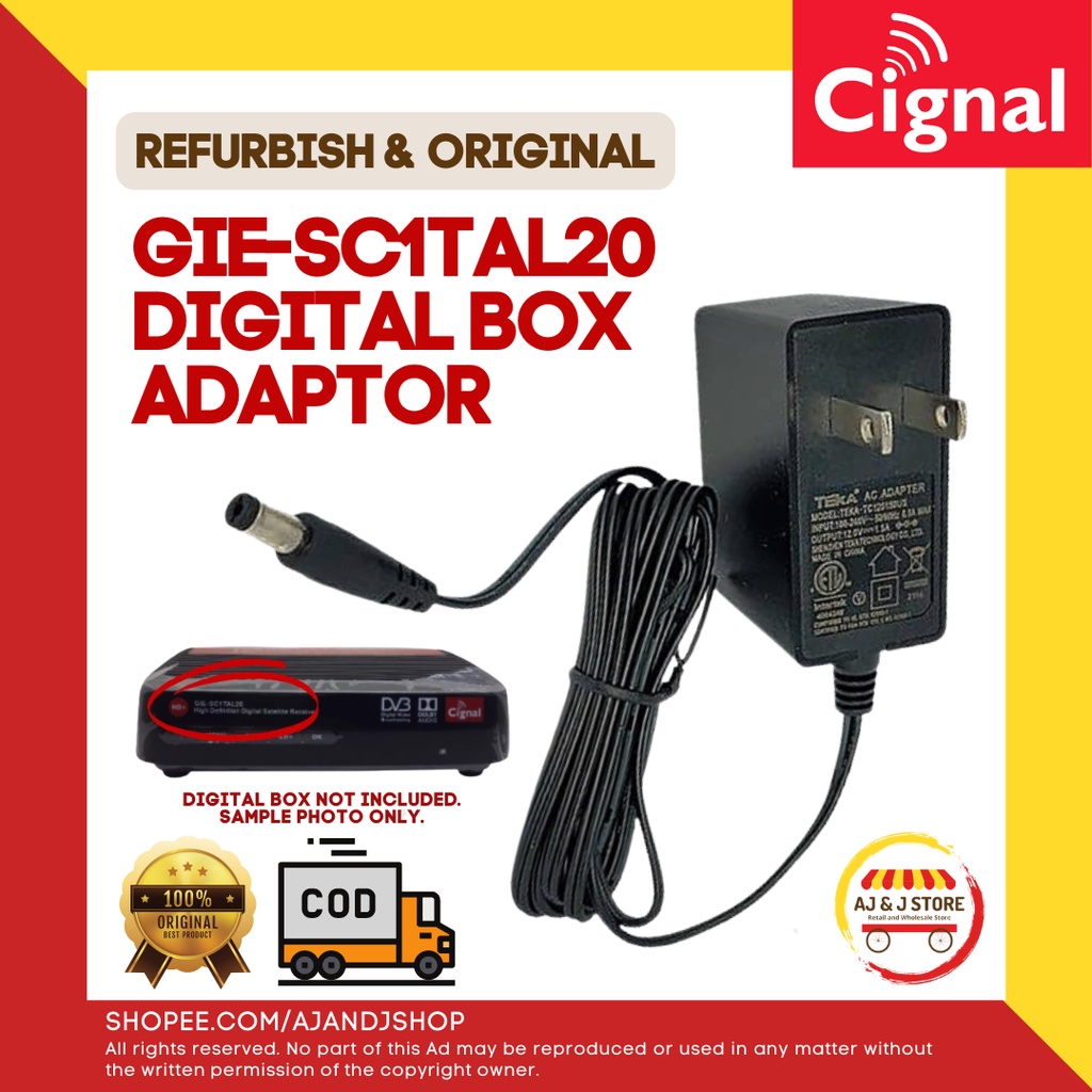 REFURBISH & ORIGINAL Cignal GIE-SC1TAL20 DIGITAL BOX ADAPTOR | Shopee ...