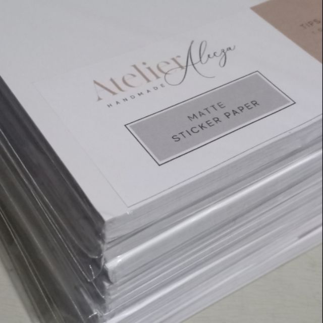 A4 Matte Sticker Paper, Inkjet and Laser, 50 pcs | Shopee Philippines