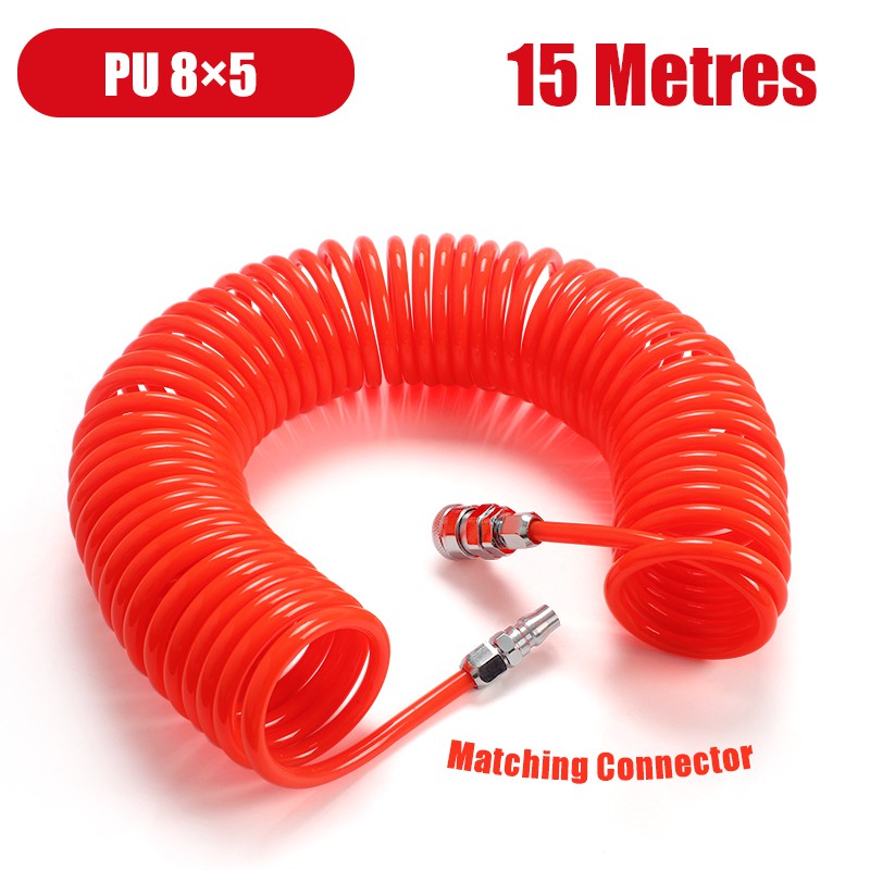 8*5mm OD*ID Polyurethane Spiral PU Spring Tube Air Compressor Hose Pneumatic Hose 3m 6m 9m 12m ...
