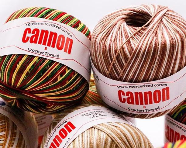 Cannon Mercerized Multicolors Batch 1 Cotton Crochet Thread (Single ...