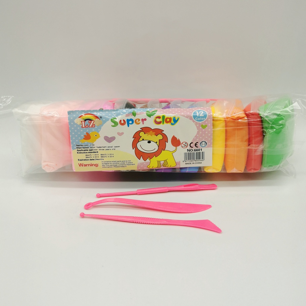 DIY Super Clay 12/24/36 Colors Air Dry Clay Pastel Color 3pcs Tools ...