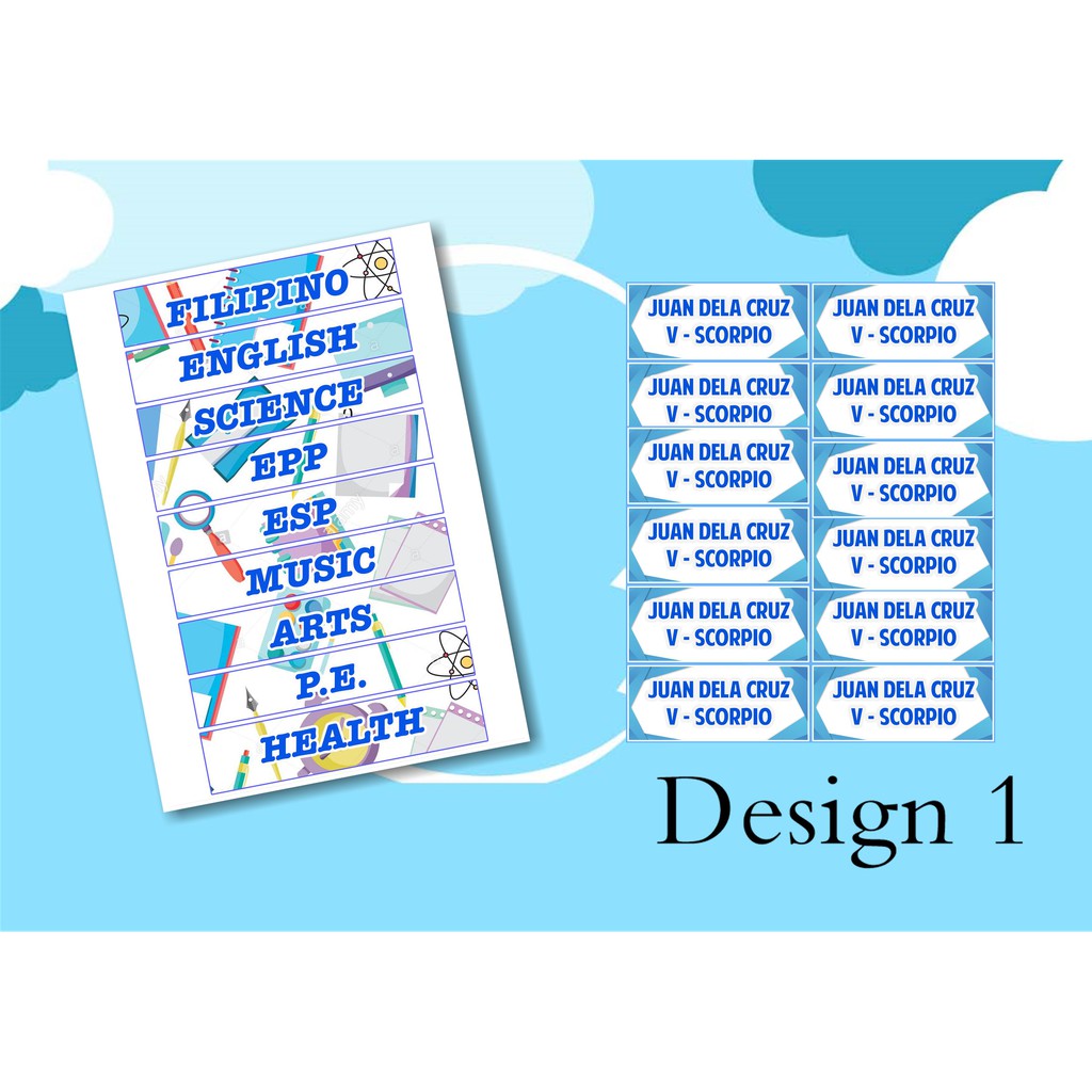 Customized Name and Subject Sticker for your Modules | Shopee Philippines