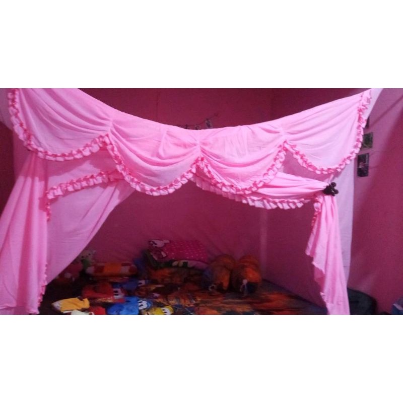 Pay At The Place Of PREMIUM Plain PINK Mosquito Net/Old School Mosquito ...