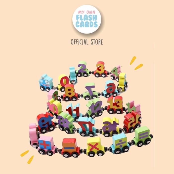 KAYU Toy Number Magnetic Train Set 27Pcs - Wooden Train Numbers For ...