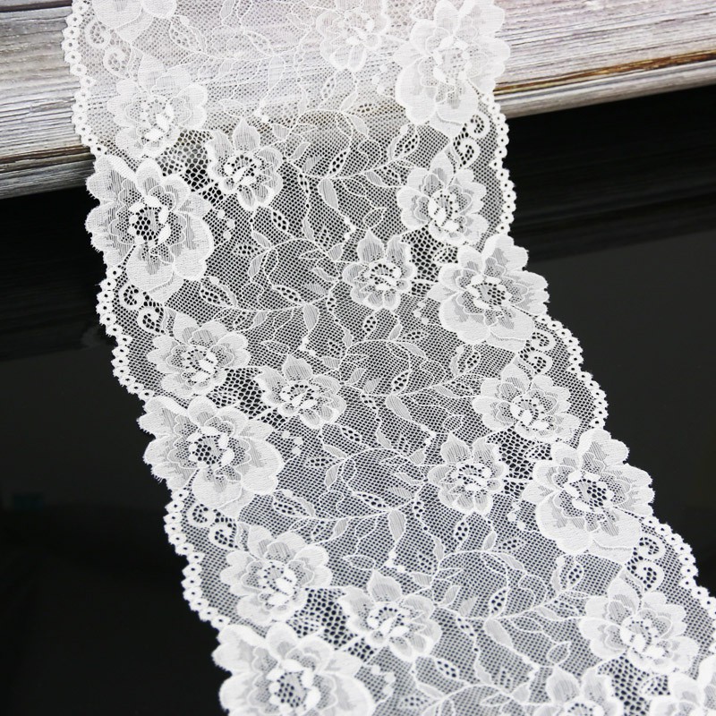 (3M/roll)Width 21cm White Elastic Lace Is Used For Clothing Matching ...