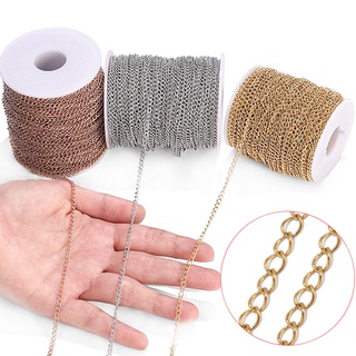 5m/Bag 304 Stainless Steel Extension Chain Tail diy Necklace Bracelet ...