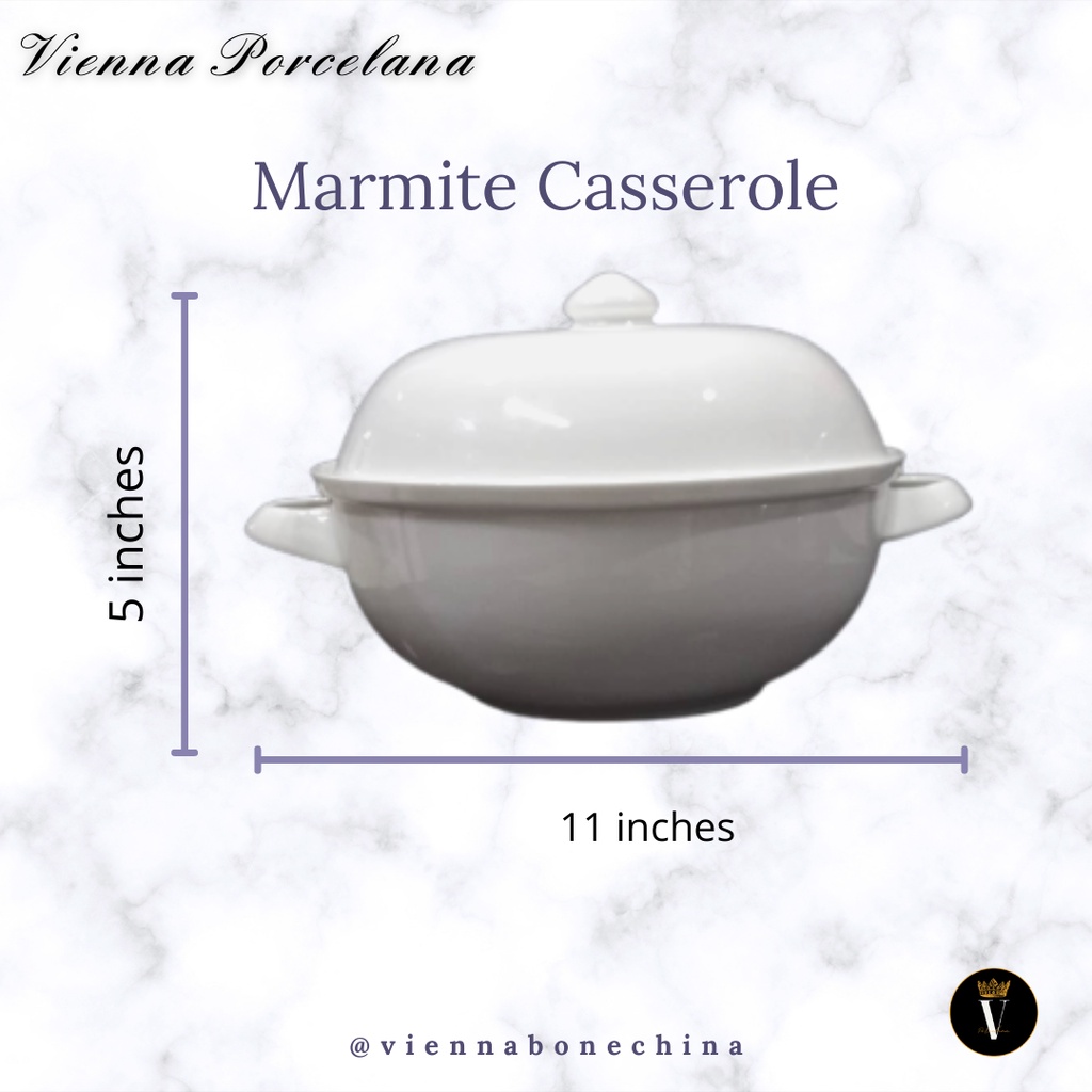 White Marmite Casserole Rice Container Porcelain Food Bowl Storage ...