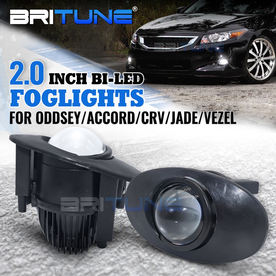 LED Fog Lights Bi-LED Projector Lens Assembly For Honda CR-V CRV/HR-V ...
