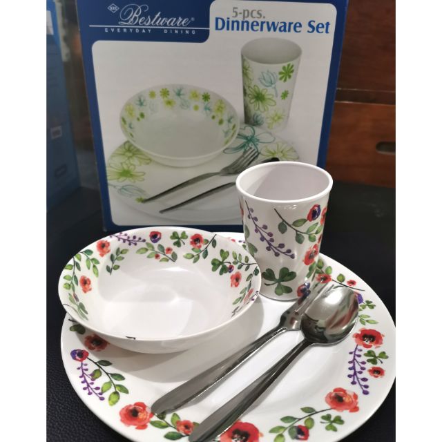 [MELAWARES] 5-pcs Dinnerware Set | Shopee Philippines