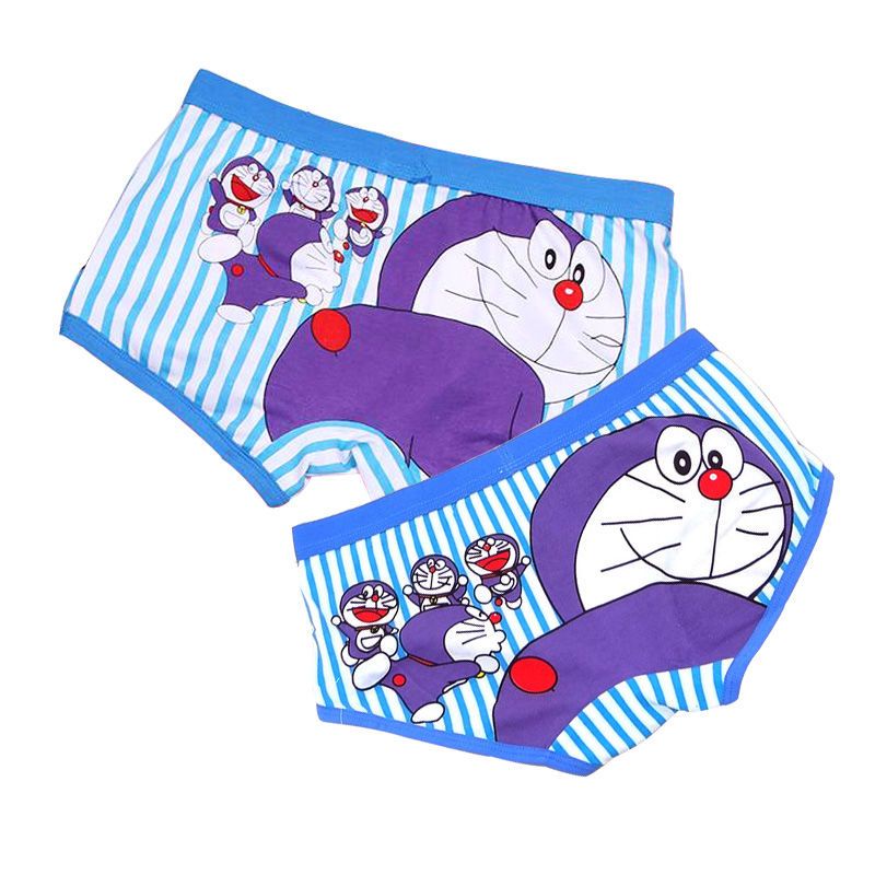Cartoon Couple Underwear Cute Doraemon Men's Boxer Pure Cotton Young ...