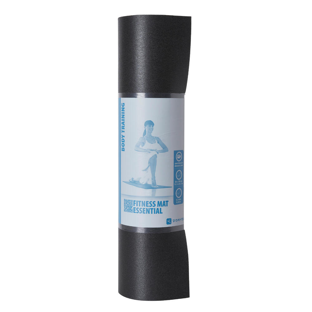 Decathlon Nyamba Stretching Floor Mat 100 Size S 6.5mm - Black | Shopee ...
