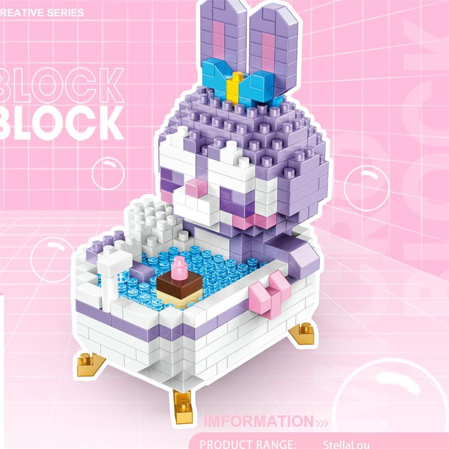 VF Cartoon Bathtub Mini Blocks Hello Kitty Melody Building Toy Sanrio ...