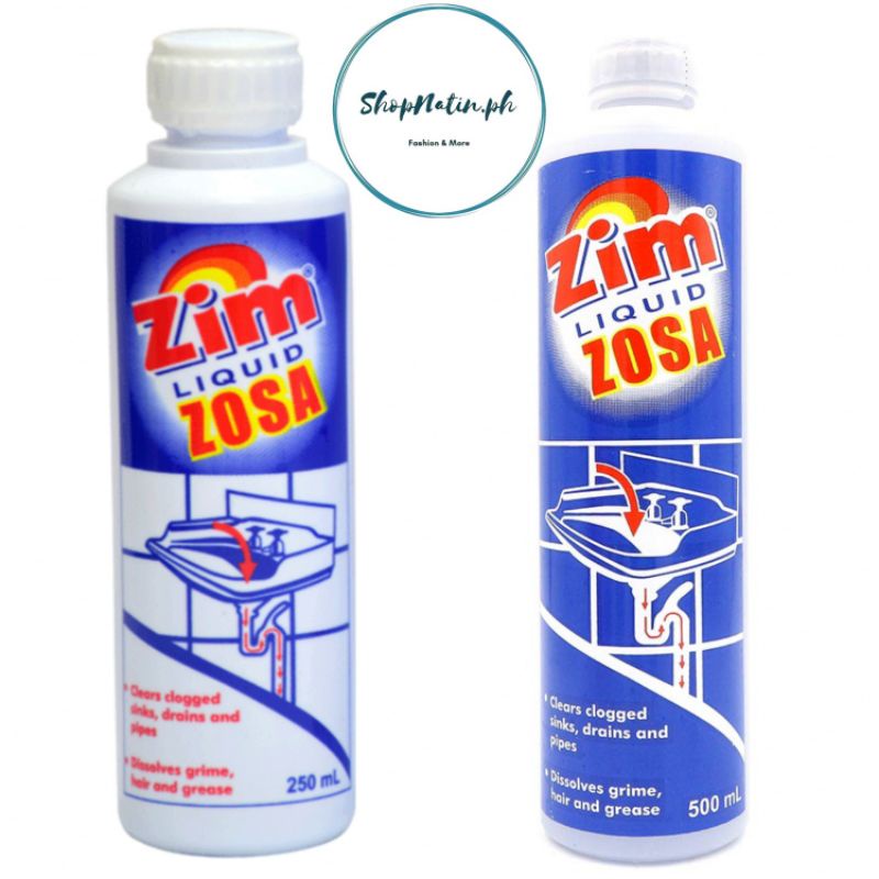 Zim Liquid Sosa Clears Clogged Sink Drains and Pipe Bathroom Cleaner ...