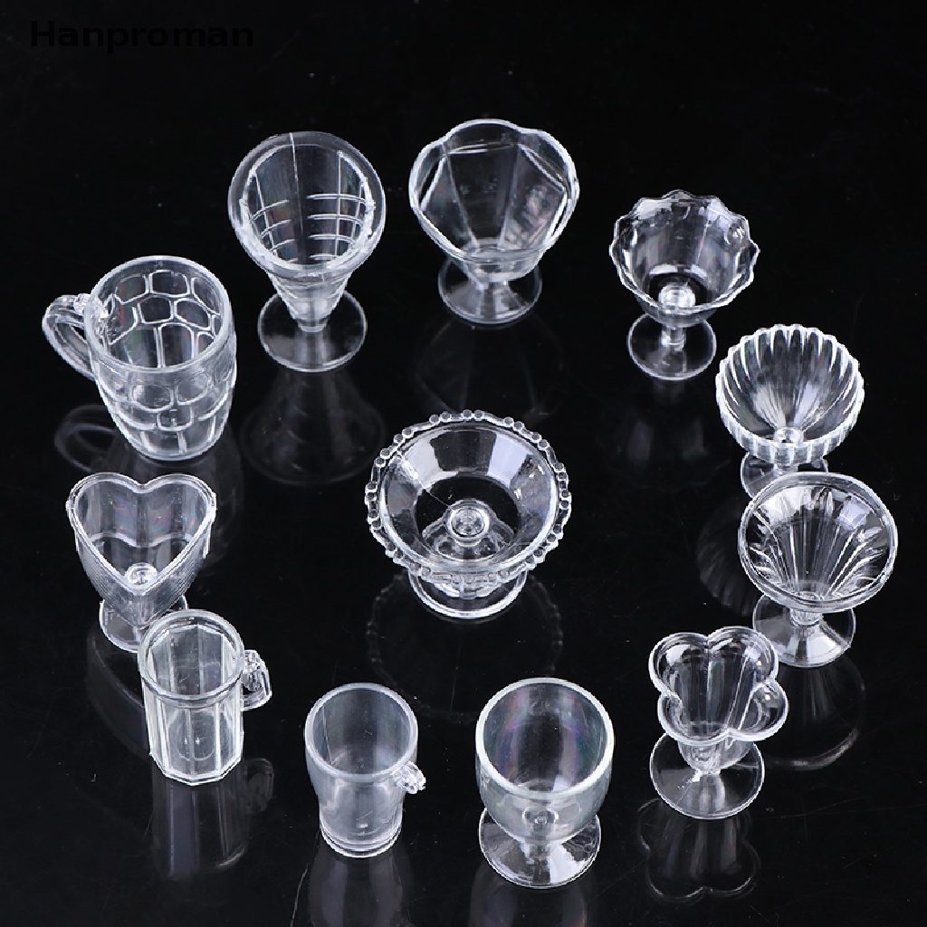 Hm> 12pcs/set Mini Ice Cream Sundae Cup Container DIY Clay Modeling ...