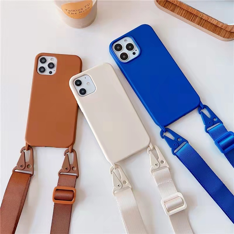 Luxury Silicone Lanyard Case for iPhone 16 15 pro max 14 Pro Max 13 12 ...