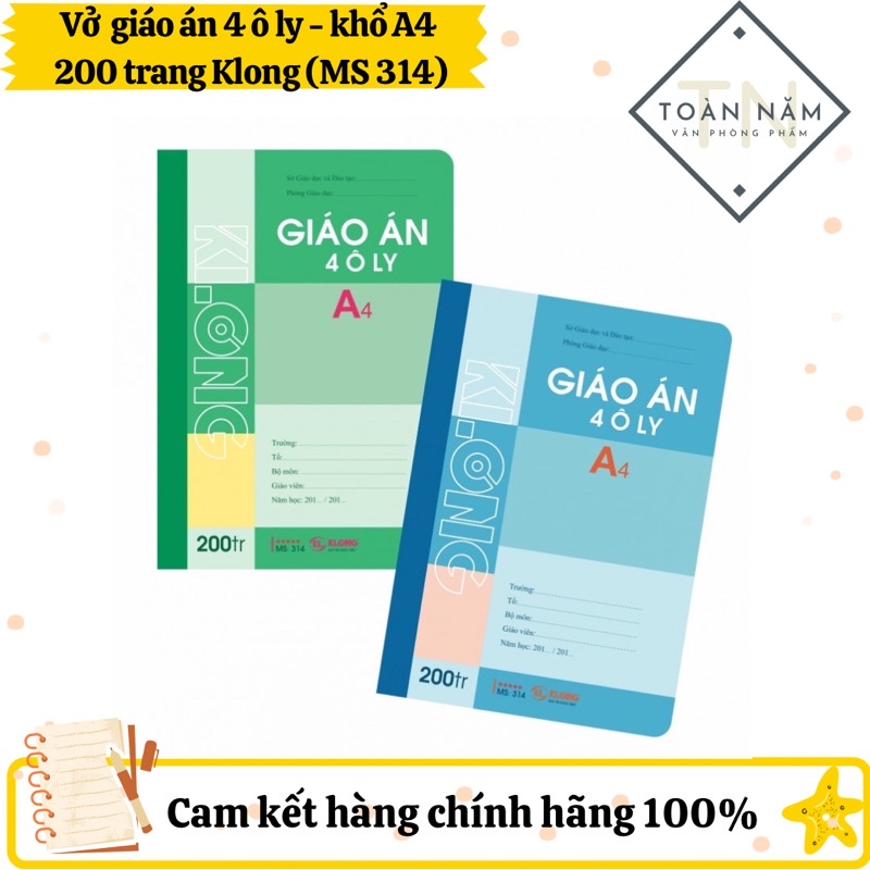4-panel lesson plan notebook - A4 size 200 pages Klong (MS 314 ...