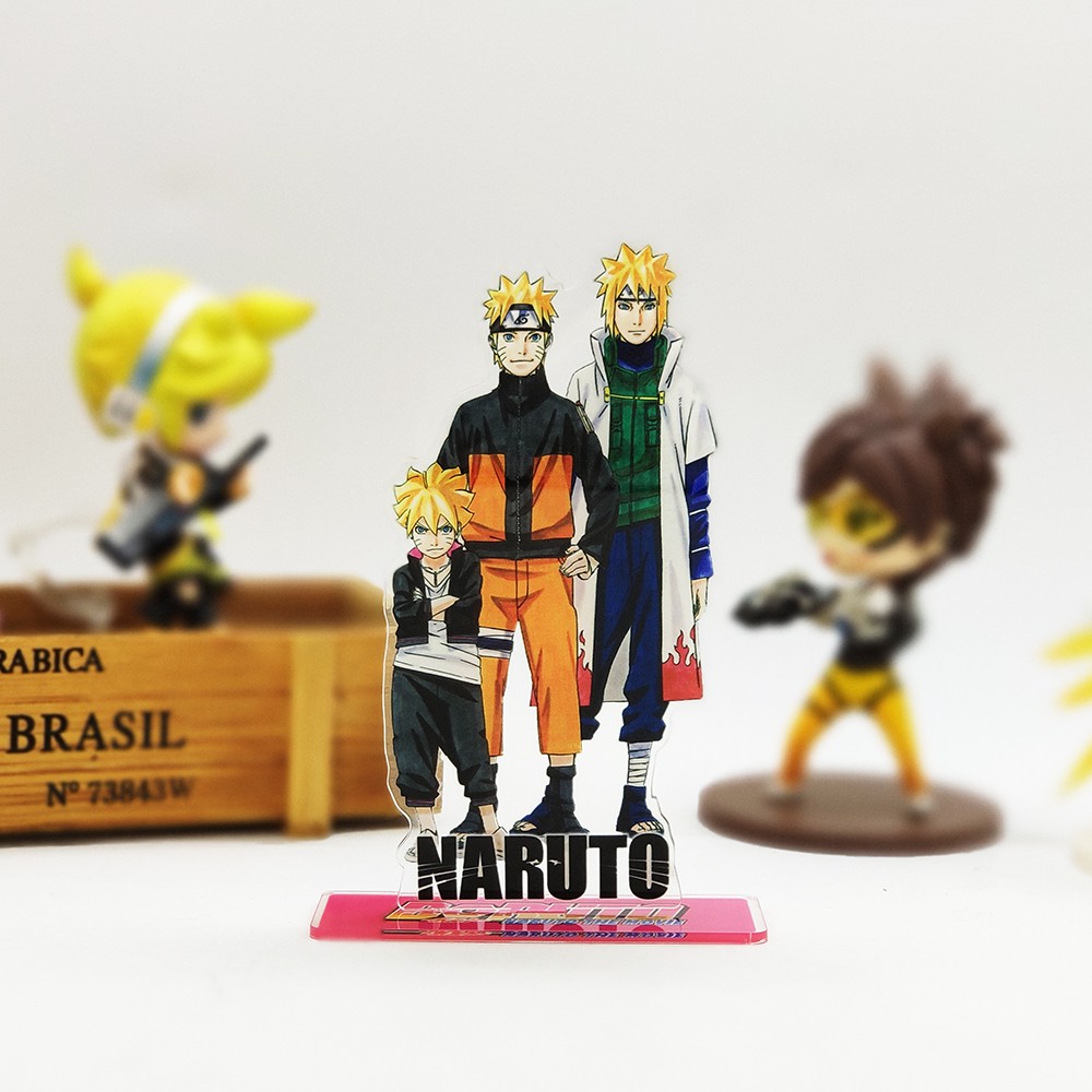 Naruto family father and son Minato Boruto stand figure | Shopee ...