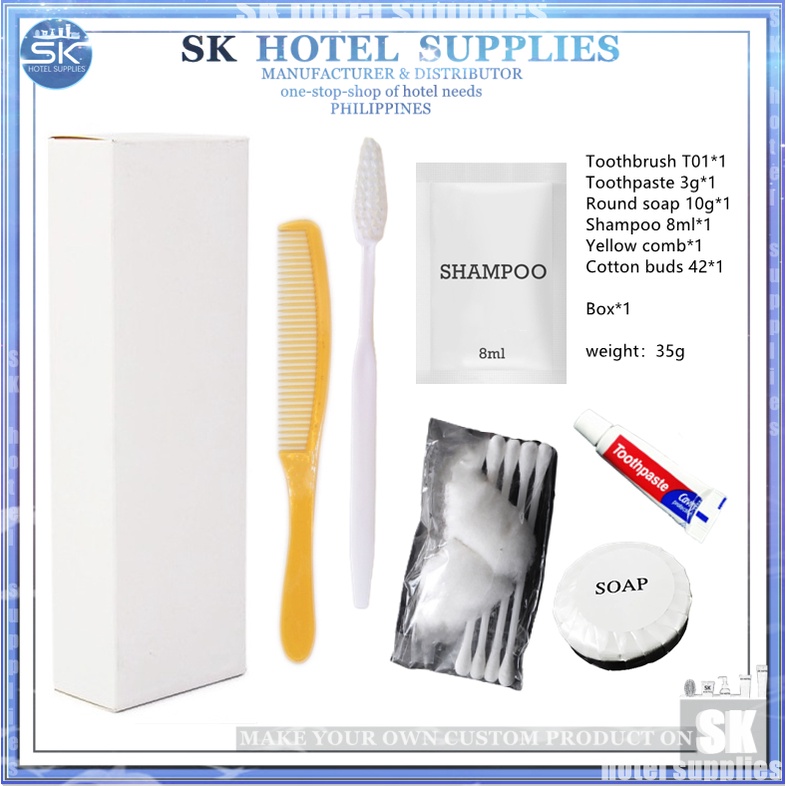 HOTEL GUEST KIT/TRAVEL KIT with cotton buds & comb set【SK HOTEL ...