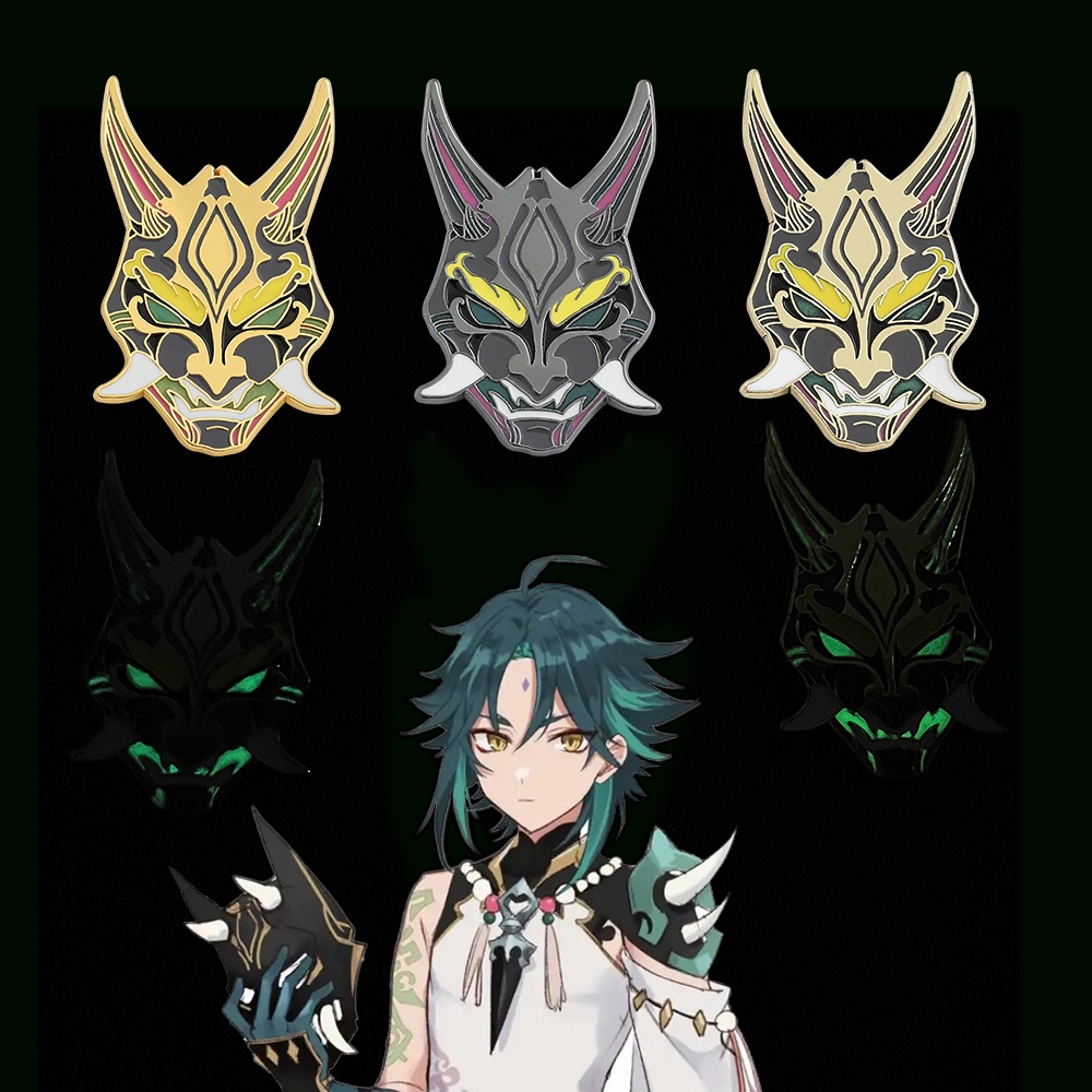 Game Genshin Impact Character Xiao Cosplay Props Enamel Metal Badge ...