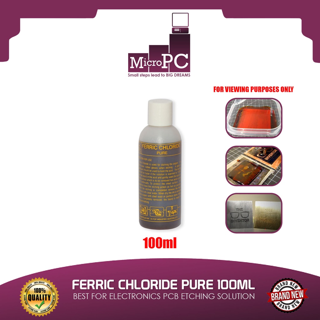FERRIC CHLORIDE PURE 100ML, BEST FOR ELECTRONICS PCB ETCHING SOLUTION | Shopee Philippines