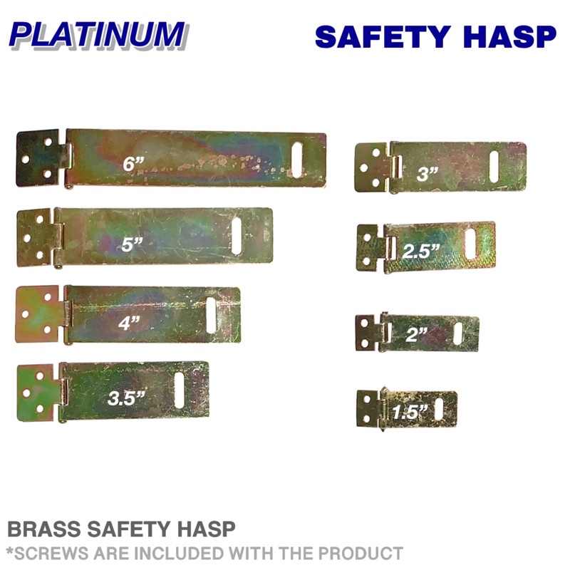 Safety Hasp Padlock Holder 1.5”-6” | Brass Plated Padlock holder ...
