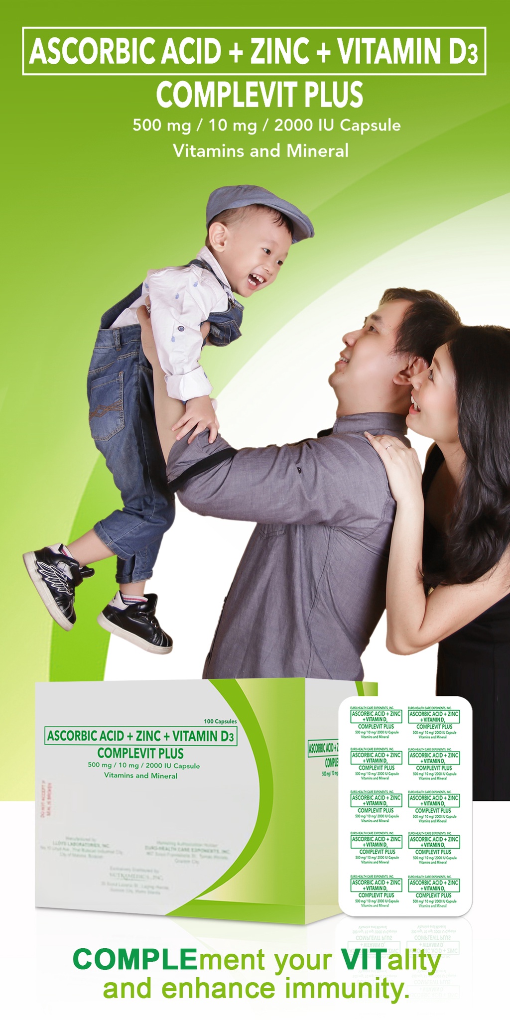 Complevit Plus Vitamin C/ Ascorbic Acid, Zinc and Vitamin D3 I ...