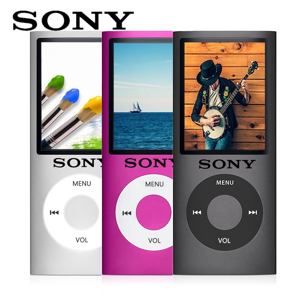 SONY 1.8 Inch Mp3 Player Music Playing Earphone With Wired Headset ...
