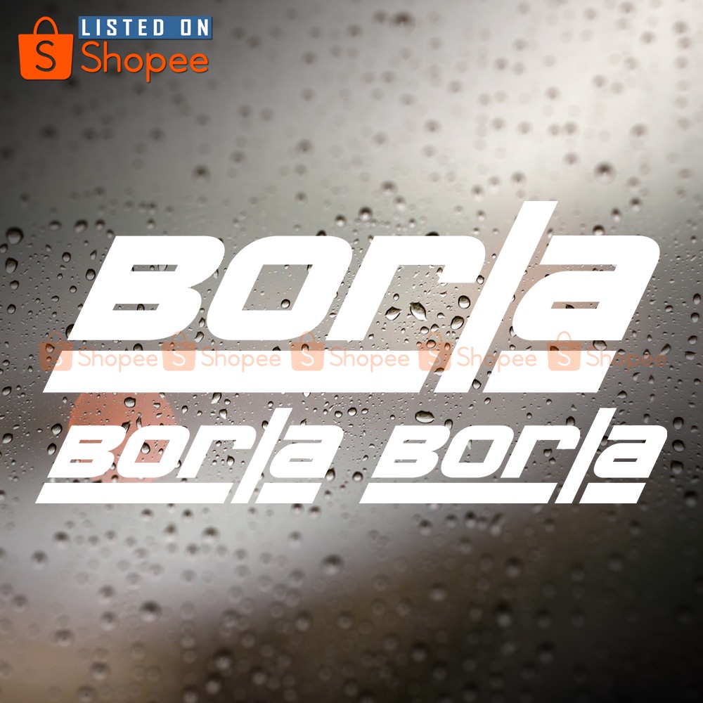 Stickers | (3X) Borla Exhaust Logo | Weather Proof die-cut decals | Set ...