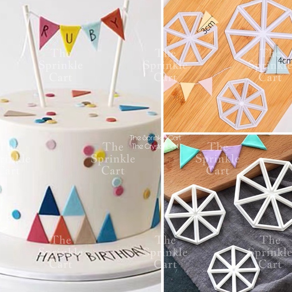 Wheel Banner Triangle Flag Fondant Cookie Cutter Cake Decoration ...