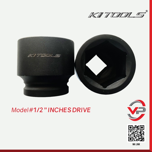 【1/2" x 30mm - 46mm】KI TOOLS IMPACT SOCKET 1/2 INCH DR. STD. LENGTH ...