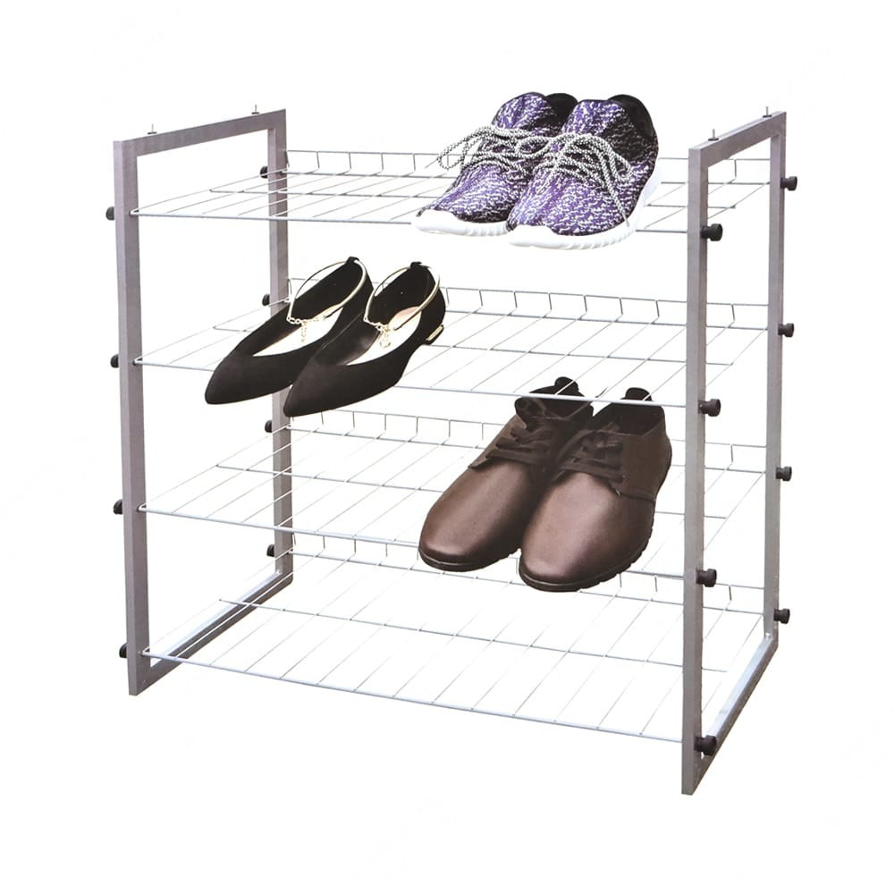 Krisbow Shoe Rack 4 Levels - Silver | Shopee Philippines