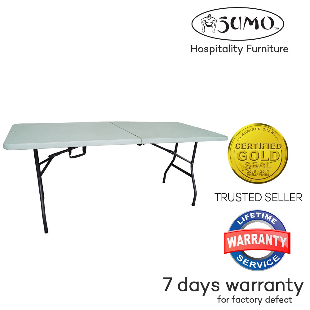 Sumo Rectangular 6Ft. Folding Table Top Residential Grade Table With ...