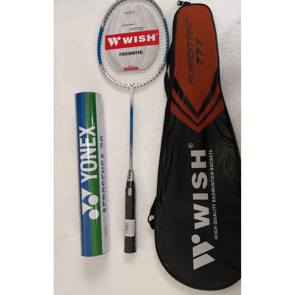 Wish Badminton Racket Fusiontec 777 with Shuttlecock | Shopee Philippines