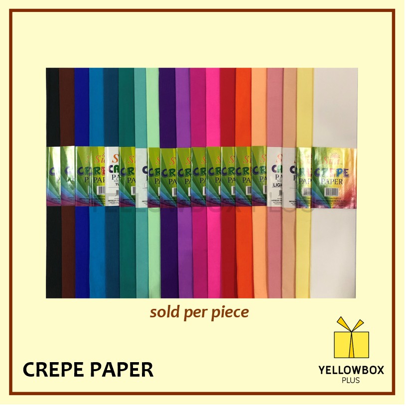 Crepe Paper Assorted Colors (sold per piece or per roll) | Shopee ...