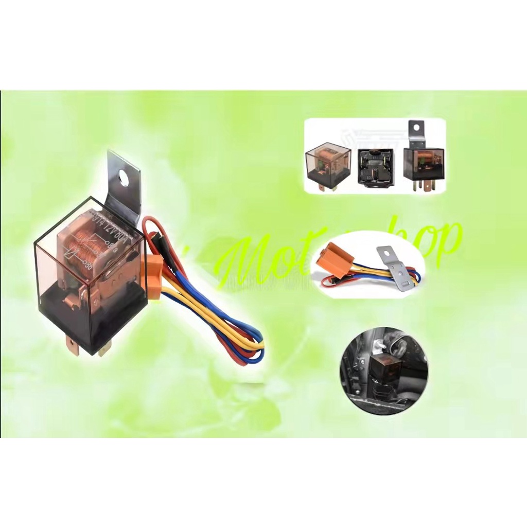MOTORCYCLE HORN RELAY/MINI DRIVING LIGHT RELAY WITH TRANSPARENT SOCKET ...