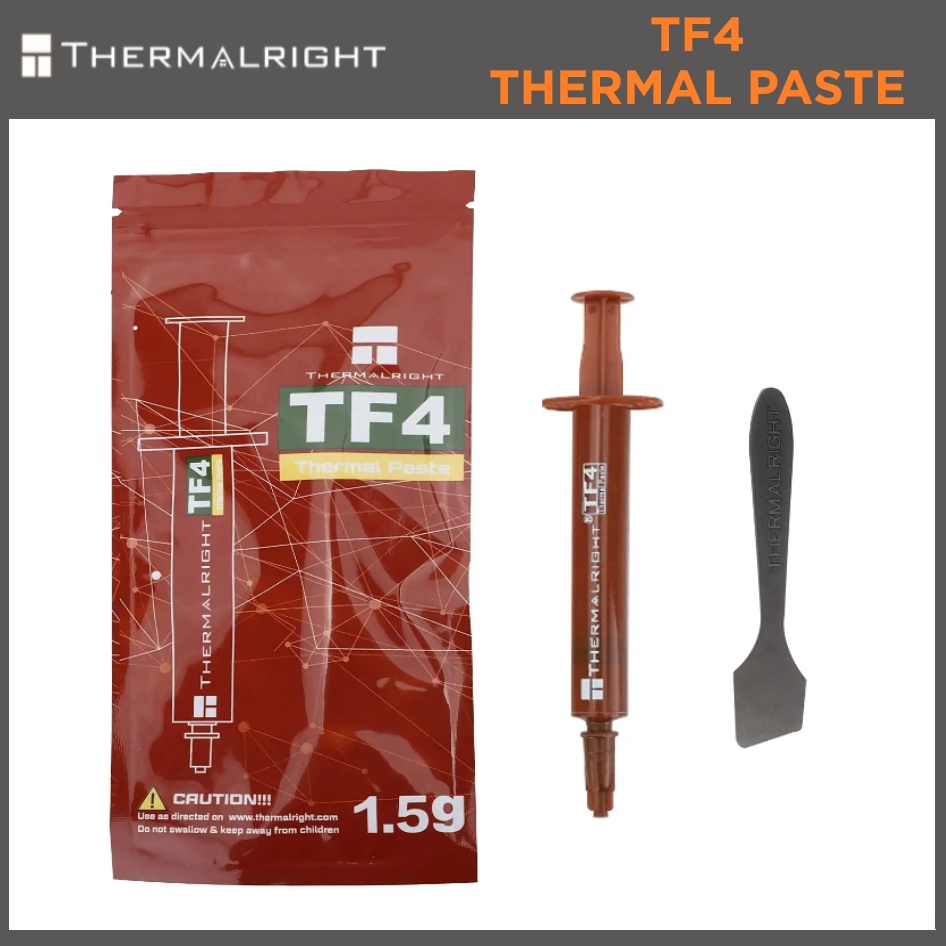 Thermalright TF4 Thermal Compound Paste 9.5 W/mK, Carbon Based High Performance Heatsink Paste ...