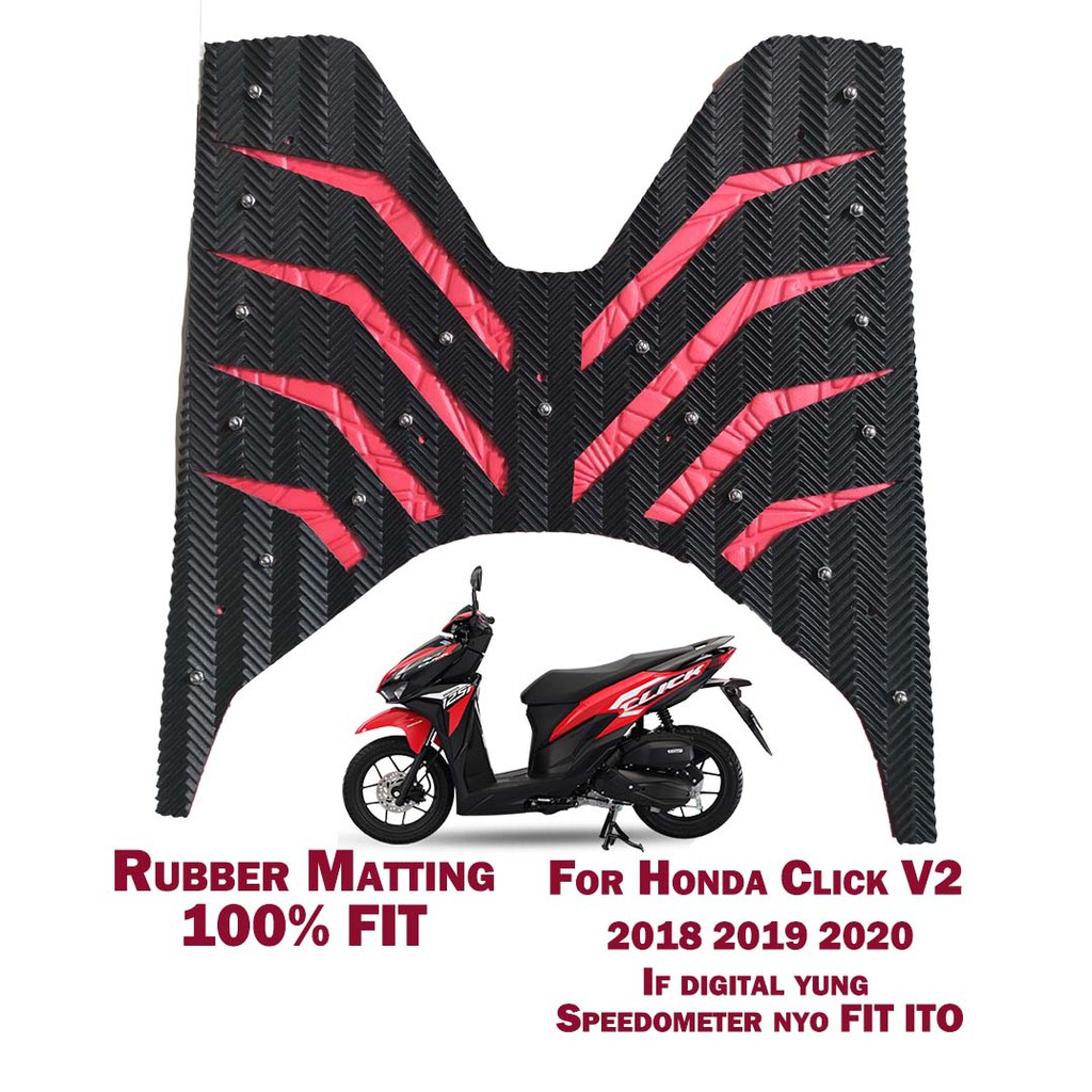 Honda Click V2 Rubber Matting Claw Design with stainless nut and screw ...