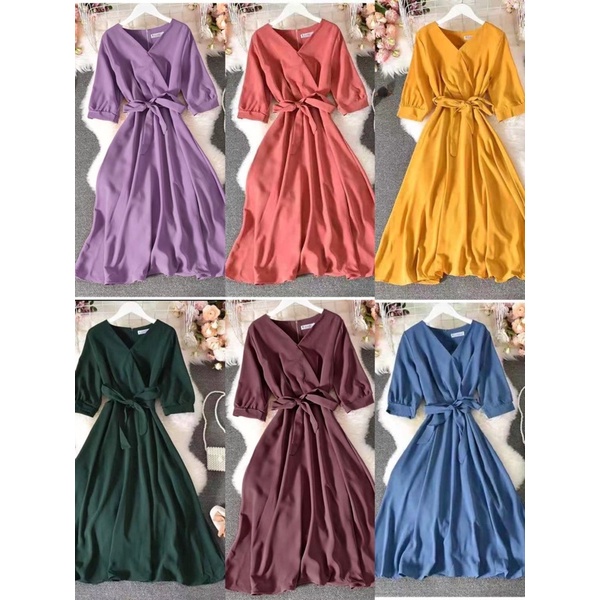 HQ FASHION ELEGANT DRESS CAN FIT MEDIUM TO LARGE BODYFRAME | Shopee ...