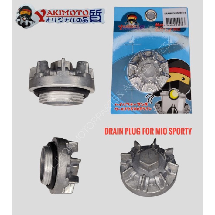 YAKIMOTO DRAIN PLUG W/ ORING FOR MIO SPORT,SOUL,NOUVO,FINO Bajaj Ct100 ...