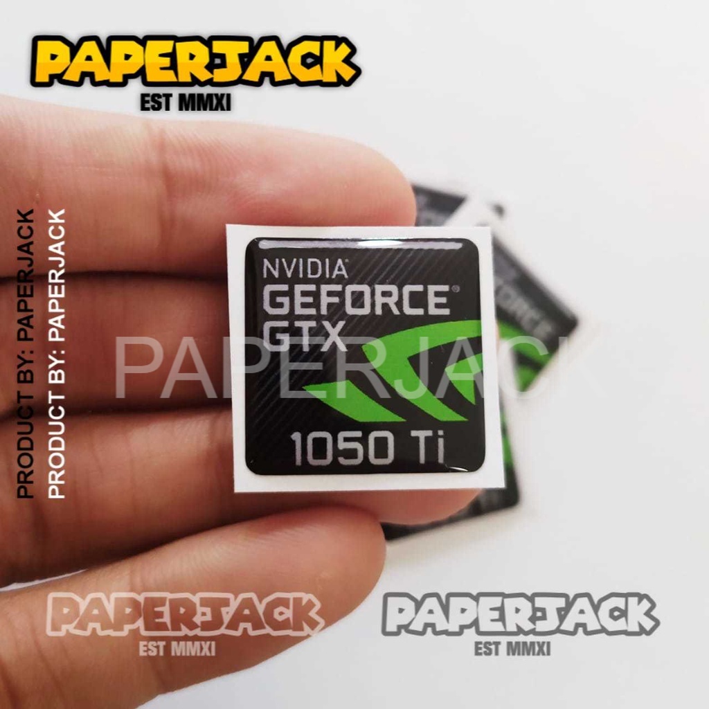 Geforce GTX 1050 Ti FLEXIBLE embossed RESIN STICKERS PC ACCESSORIES ...