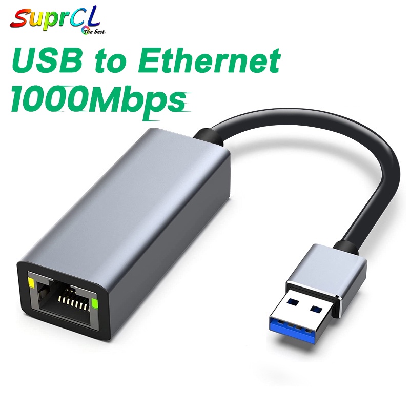 USB to Ethernet Adapter for Laptop PC Gigabit USB 3.0 to 10 100 1000 ...