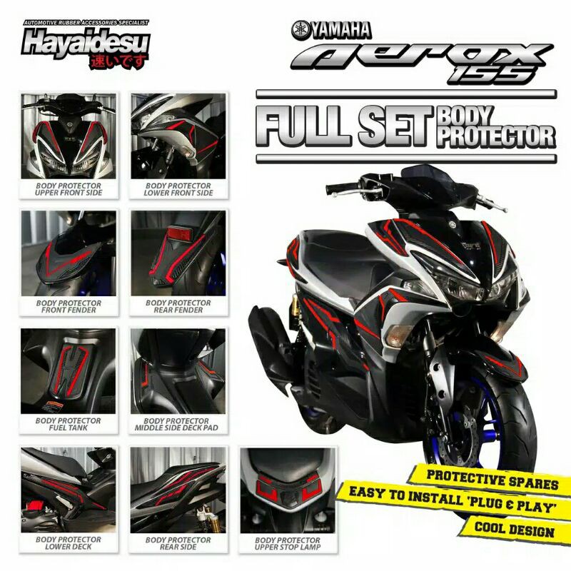 Full Set Body Protector Yamaha AEROX Old Accessories Decal Variation ...