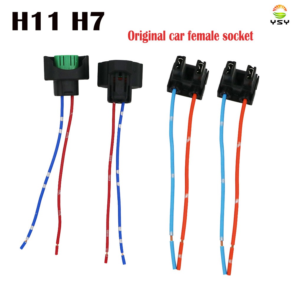 H7 H11 Original car LED Female Adapter Wiring Harness Sockets Wire ...