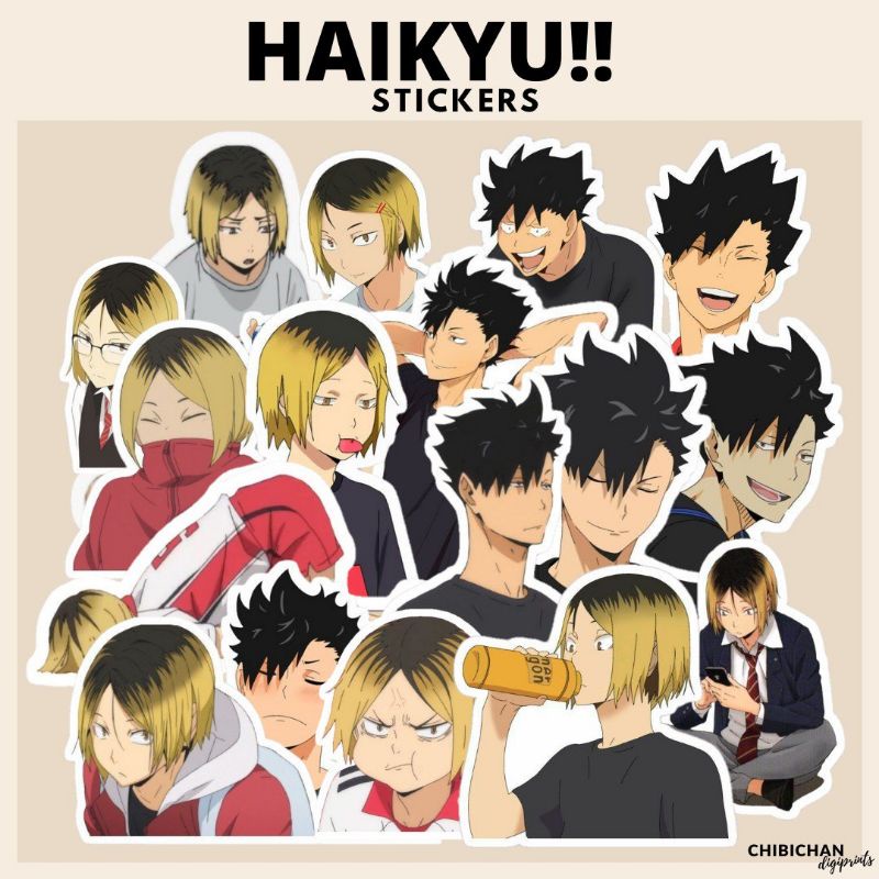 [𝐀𝐧𝐢𝐦𝐞 𝐒𝐭𝐢𝐜𝐤𝐞𝐫𝐬] KENMA & KURO (Haikyu!!) - waterproof stickers | Shopee ...
