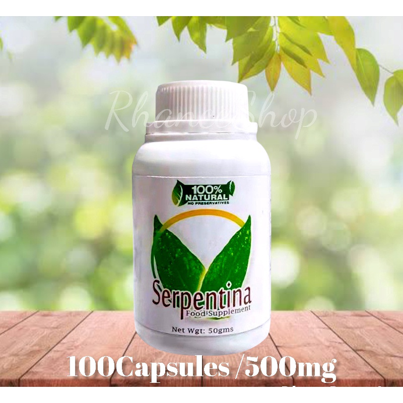 Serpentina Food Supplement Capsule 500mg Bottle of 100 Capsules ...