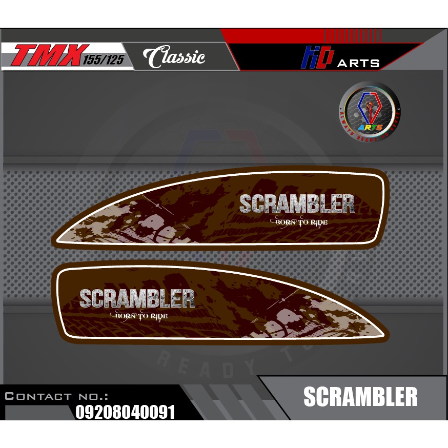Classic Decals "Scrambler" : Customized Motorcycle Decals, Laminated ...